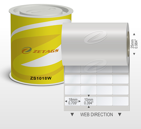 ZS1018W PLASTIC LABELS - ZETAGS