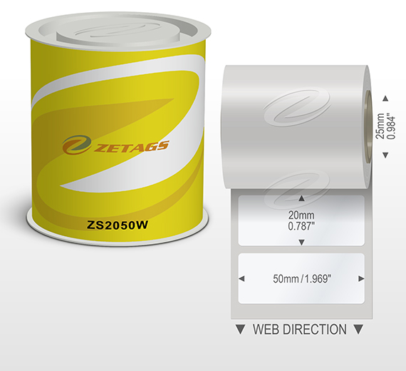 ZS2050W PLASTIC LABELS - ZETAGS