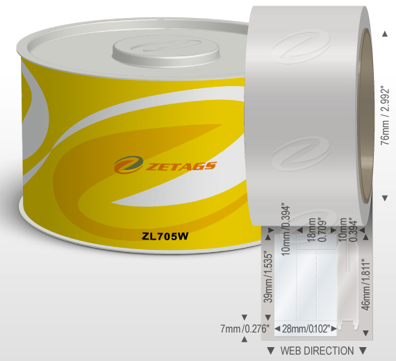 Z705W POLYESTER TAGS - ZETAGS
